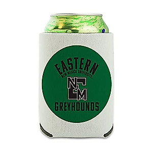 Eastern New Mexico University Greyhounds Logo Can Cooler - Drink Sleeve Hugger Collapsible Insulator - Beverage Insulated Holder