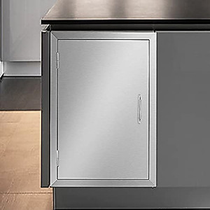L 17x 24" H Access Panel, GDAE10 BBQ Single Door, Vertical 304 Stainless Steel, Outdoor Kitchen Doors for Island, Grill Station, Outdoor Cabinet Grill Station Home Restaurant Shopping Mall