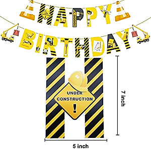 Construction Birthday Party Supplies Set For Boys - 24 Guests – Dump Truck And Tractor Party Decorations, Paper Plates Cups Napkins Straws Balloons Cutlery Toppers Banners Tablecloth