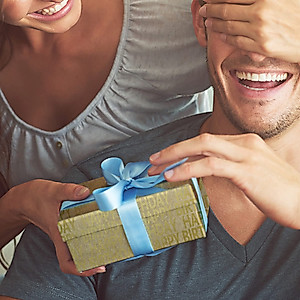 Larcenciel Kraft Gift Wrapping Paper Set -Happy Birthday Pattern Design Great for Birthday, Party,DIY Decorations, Baby Shower Wrap,Father's Day- 6 Sheets-27.17 X 20.08 inches