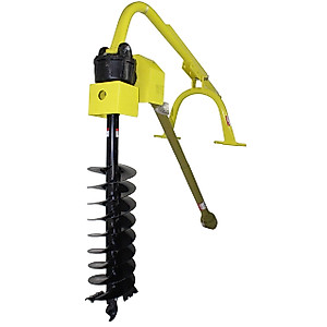 Titan Attachments 30 HP 3 Point Post Hole Digger with 9in Auger Attachment, PTO Powdered Digger, Compact Tractor Attachment for Fence Posts, Deck and Building Frames, Plant Trees and Shrubs