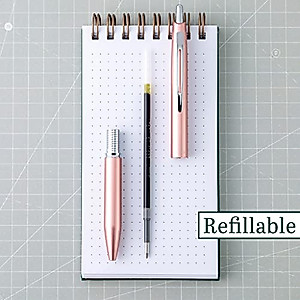 PILOT Acroball 1000 Ultra-Premium Ball Point Pen, 0.7 mm Fine Point, Black Ink, Rose Gold Barrel (13662)