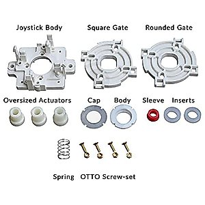 SZJLMKJ Arcade OTTO Joystick DIY Upgrade Kits Korean Style V2 Kit for Sanwa JLF-TP-8YT Joystick/Hori Hayabusa Joystick