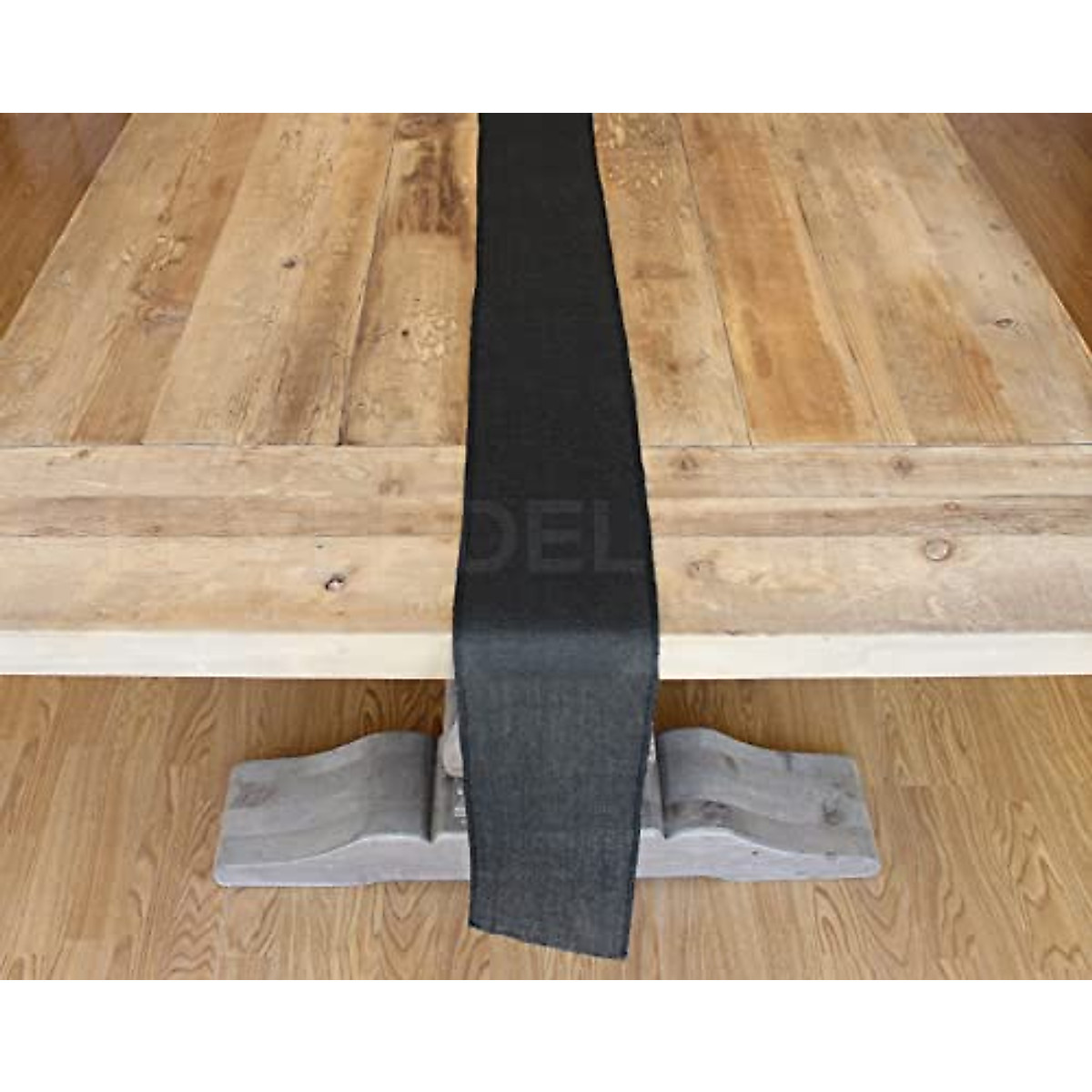 CleverDelights 6" Black Burlap Roll - Finished Edges - 10 Yards - Jute Burlap Fabric