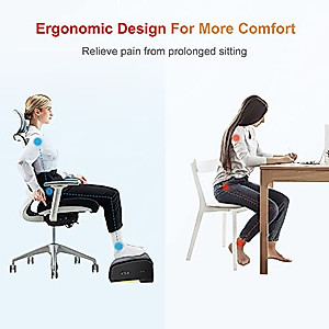 Comfier Heated Foot Rest for Under Desk at Work&Foot Warmer,Adjustable Ergonomic Foot Stand,Office Chair&Home Gaming Desk Footstool,Memory Foam Support Cushion for Back Pain Relief,Gifts for Men,Women