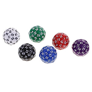 6X 60 Sided Dice D60 Polyhedral Dices for RPG Board Game.