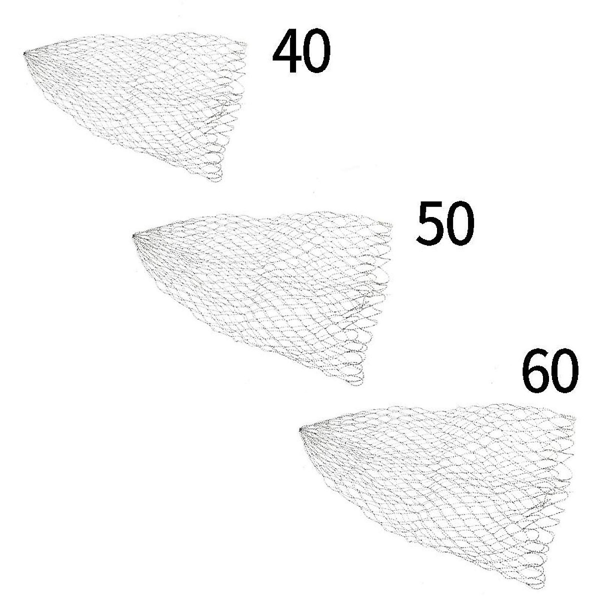 Carp Fishing Net Mesh Landing Net Fly Fishing Replacement Dia 40/50/60cm (60)
