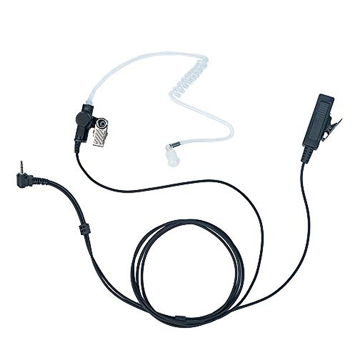 Klykon 2 Wire Covert Acoustic Tube Earpiece Headset PTT MIC for 1 PIN 2.5MM Motorola Talkabout Walkie Talkie 2 Way Radio MD200TPR MH230R MR350R MS350R MT350R MG160A MH230TPR