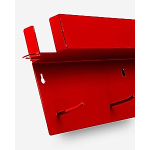 Adam's Brush Holder All Purpose Garage Shelf - Thick Gauge Steel Construction - Durable, All Metal System Safely Stores Your Detailing Brushes & Tools