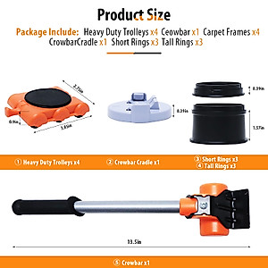 Ezeefonk Appliance Mover Furniture Movers Heavy Duty 4 Appliance Roller Sliders with 660 lbs Load Furniture Lifter Furniture Rollers with Wheels