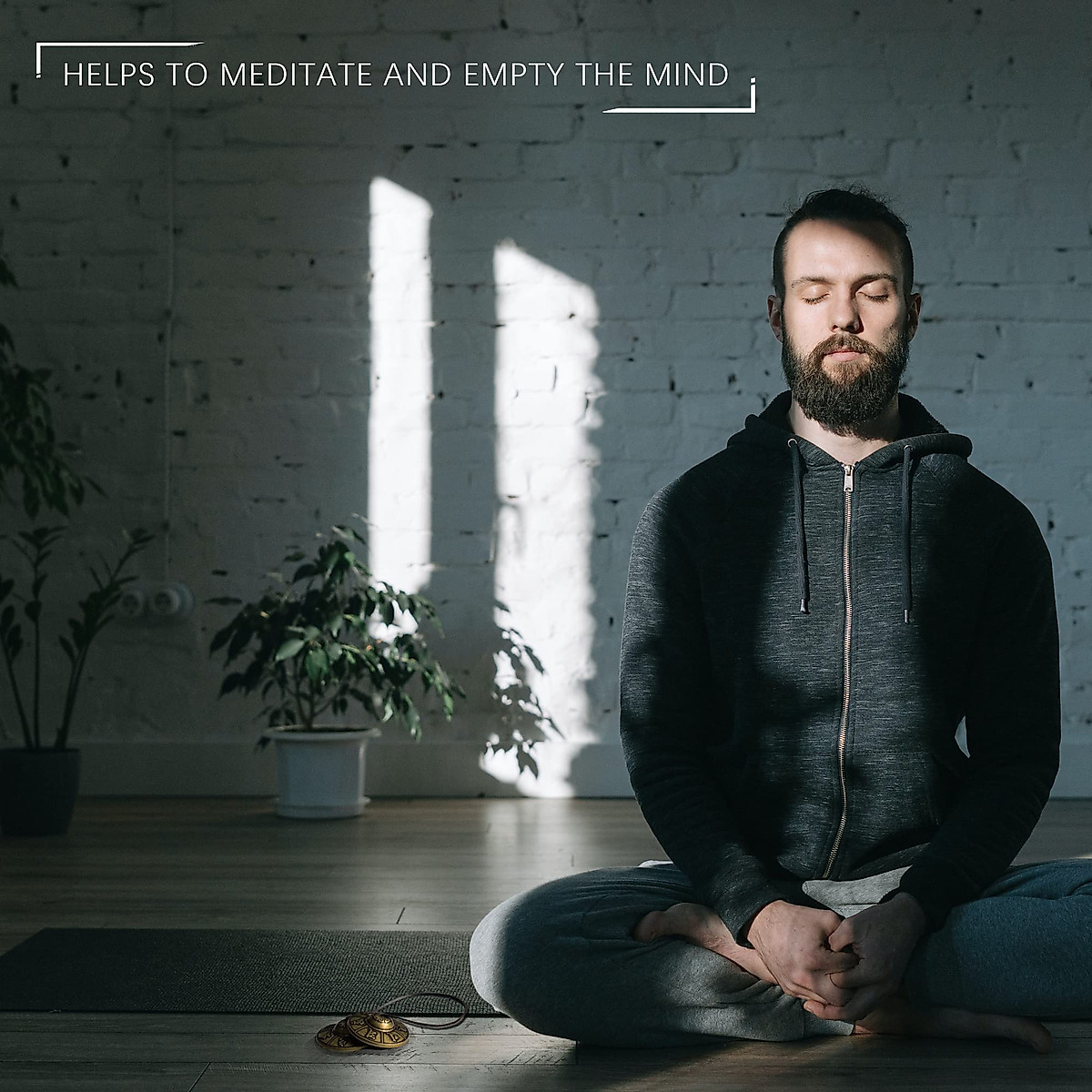 VIIN POPO Tibetan Tingsha Bells, Handmade Brass Advanced Tibetan Tingsha Cymbals in Nepal—Chakra Healing, Stress Relief, Sound Awakening, Yoga Meditation, Mindfulness 2.6in/6.6cm (Sanskrit style)