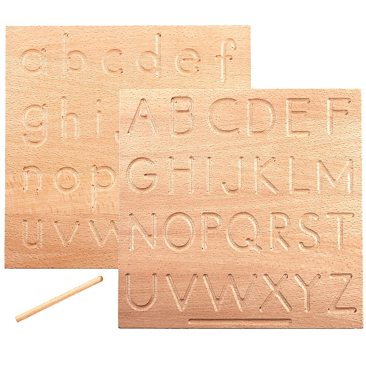 Montessori Mama Alphabet Tracing Board | Learn to Write Letter Boards | Educational Toys Preschool Learning | Reversible Wooden Letters Alphabet Toys