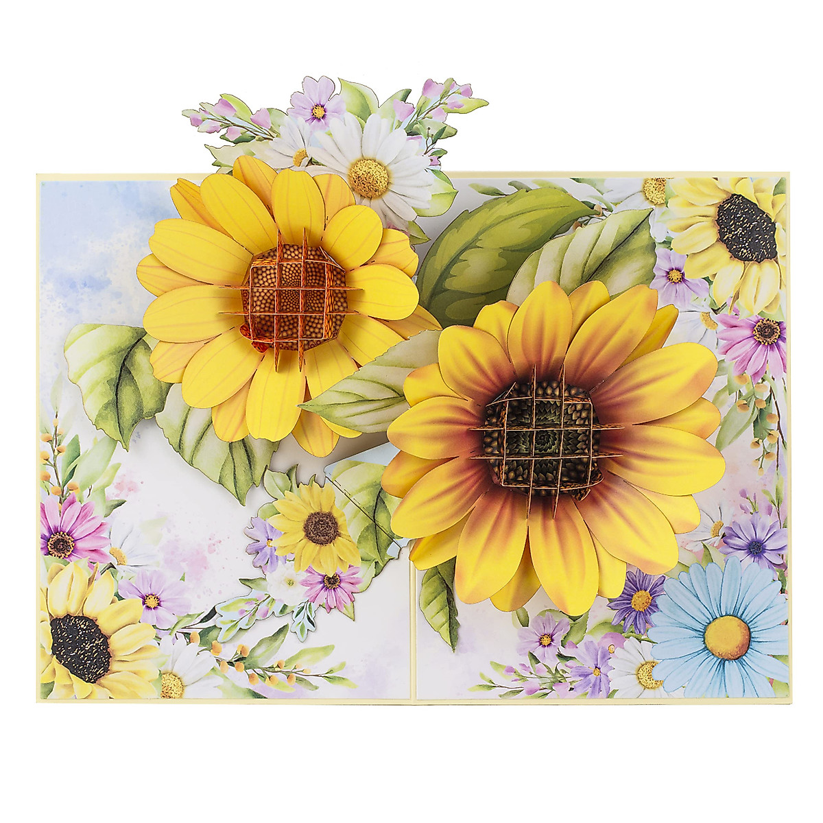 TRUANCE Pop Up Greeting Card Sunflowers- 3D Cards For Birthday, Anniversary, Mothers Day, Thank You Cards, Card for Mom, Congratulation Card, Love Card, All Occasion
