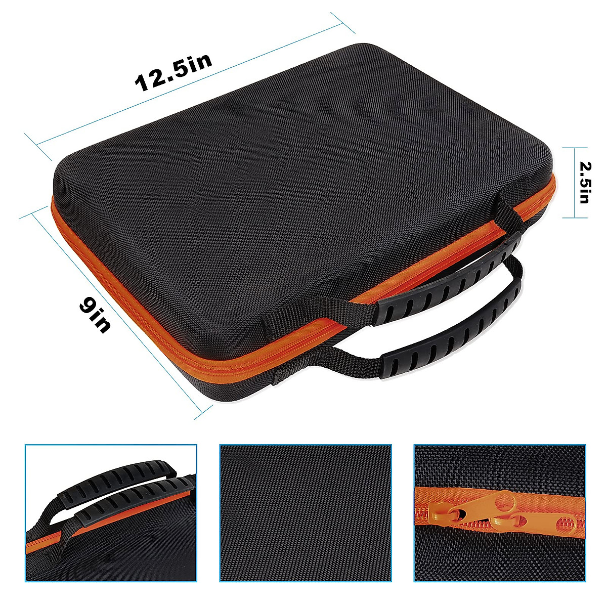 Pocket Knife Display Case, Folding Knife Holder, Mini Knives Carrying Case,Small Knife Collection Pouch Carrier Roll for Hiking,Hunting and Camping Outdoor Activities, Black & Orange, 62 Slots