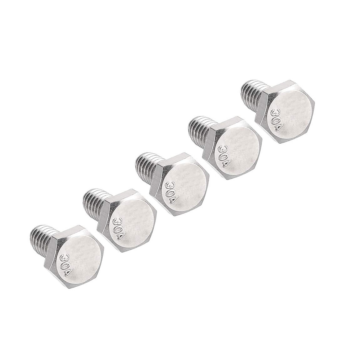 uxcell 1/4-20 x 1/2" Hex Bolts 304 Stainless Steel Hexagon Screw Bolt 5pcs