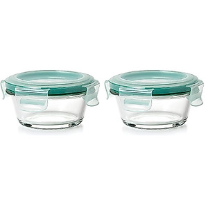OXO Good Grips 1 Cup Smart Seal Glass Round Food Storage Container (Pack of 2)