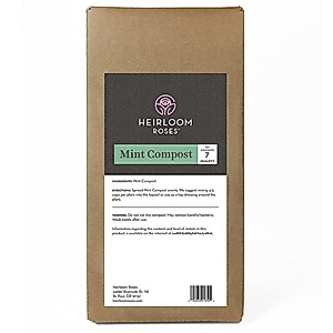 100% Natural Mint Compost by Heirloom Roses - 7 Quarts