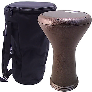 17" Percussion" Gawharet El Fan Pro Metal Darbuka Drum Doumbek (Copper+Black PowerBeat)