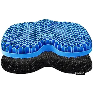 Kayak Gel Seat Cushion(Super Large & Thick), Anti Slip Waterproof Kayak Seat Pad for Ocean Kayak, Pedal Kayak, Canoe and Boat, Gel Kayak Cushion Soft & Breathable, Kayak Accessories for Fishing Kayak