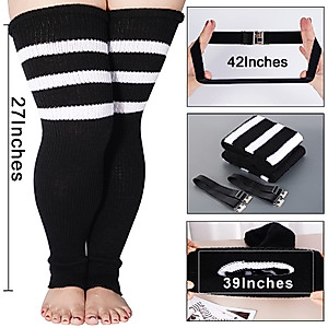Plus Size Leg Warmers for Women, Long Leg Warmers Thigh High Leg Warmers Socks, Over Knee High Footless Socks Knit Leg Warmers