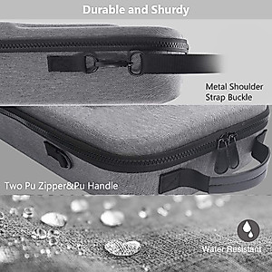 MASiKEN Carrying Case and Head Strap For VR Headset,Accessories Lens Spacer 3-IN-1 Travel Bundle, Inner Custom Padded Shockproof With Shoulder Strap Case (Gray)