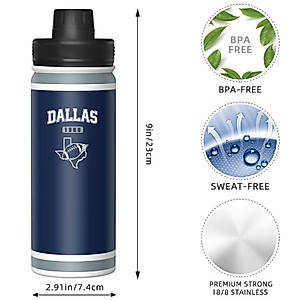 ANTKING Dallas Tumbler Travel Mug Coffee Cup Custom Name Number Gifts for Men Women Youth