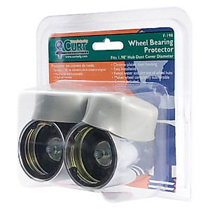 CURT 22198 1.98-Inch Trailer Wheel Bearing Protectors and Dust Covers, 2 Count (Pack of 1)