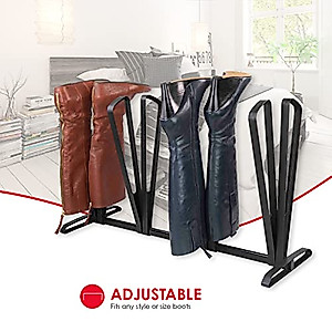 Home Basics Boot Organizer, Space Saving Boot Rack for 4 Pairs of Boots