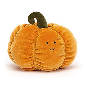Jellycat Vivacious Vegetable Pumpkin Stuffed Plush, 6" | Fruit Plush Toy | Classic Children's Gift | Halloween Plush