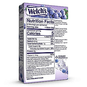 Welch's Singles To Go Water Drink Mix - Grape Powder Stick Packets (12 Boxes with 6 Packets Each - 72 Total Servings)