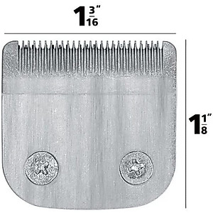 Replacement Detachable 30mm Stainless Steel Standard Blade Cutter Head 59300 for Wahl All in One Lithium Ion Trimmer (This is not The 40mm Wide T Blade) with Small Bottle of Oil
