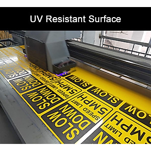 Joffreg Slow Down Speed Limit 5 MPH Sign,17 x12 Inches,Reflective Aluminum (2 Pack)