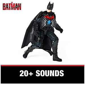DC Comics, Batman 12-inch Wingsuit Action Figure with Lights and Phrases, Expanding Wings, The Batman Movie Collectible Kids Toys for Boys and Girls Ages 3 and up