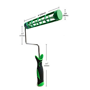 Magimate Paint Roller Frame for General Core Roller Covers, 9-inch Non-Slip Roller Frame, Soft Grip Threaded Roller Handle