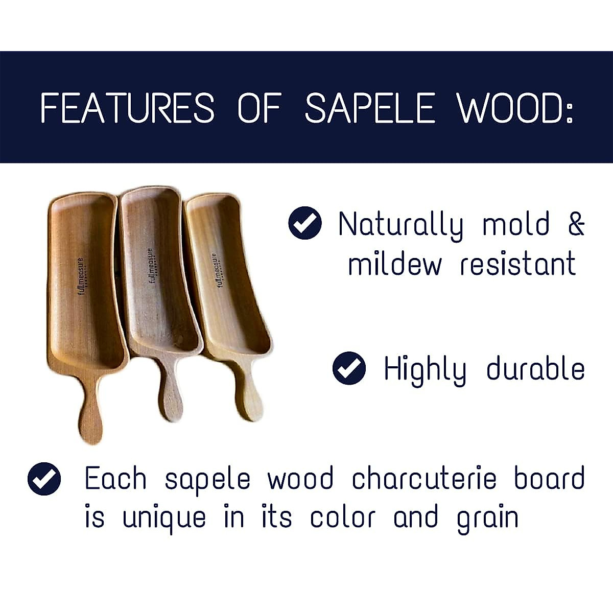 Wooden Cheese Board & Charcuterie Set with Handles - Set of 2 Wooden Tongs, 2 Cheese Knives - Can be Used as Meat Tray, Cheese Tray, Serving Board or Long Serving Platter.