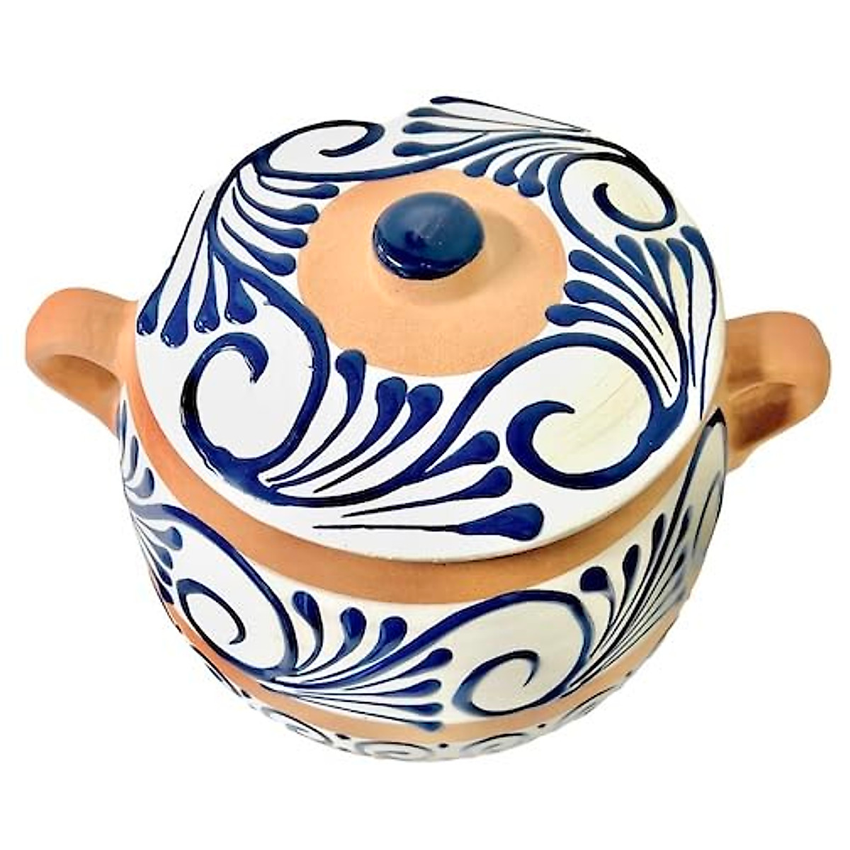 Canela Clay Bean Pot with Lid - Olla de Barro con Tapa 6 Qt