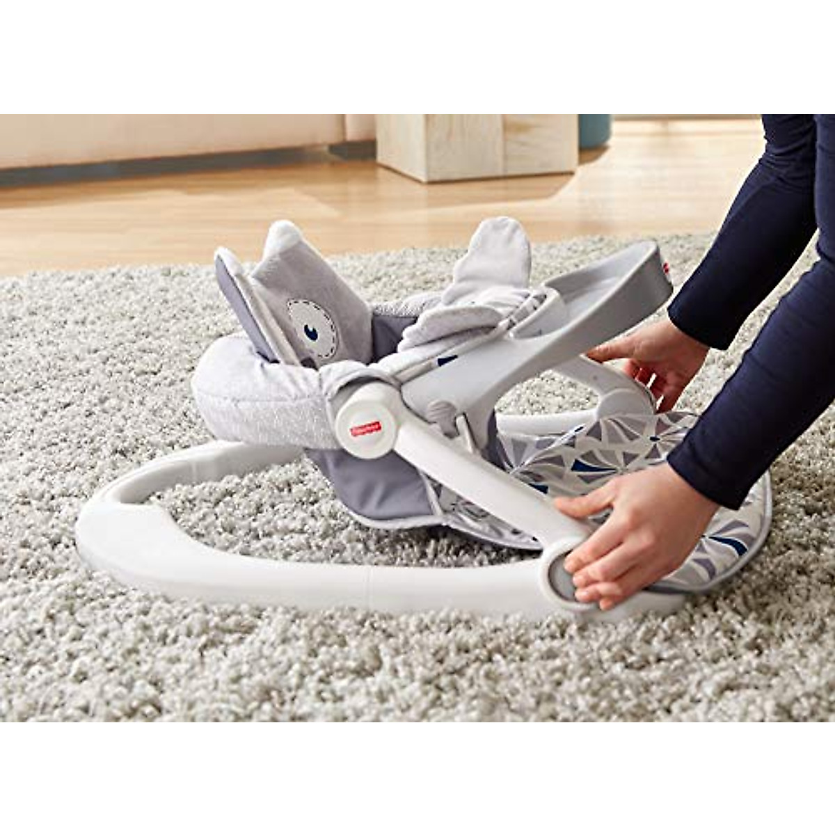 Fisher-Price Premium Sit Me Up Floor Seat with Toy Tray Owl