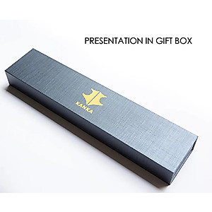 KANKA Sharpening Rod - Honning Tool. Premium 9 inch High Carbon Stainless Steel rod. Pakka Wood Handle. Easy to Use Honer for Knives and blades.