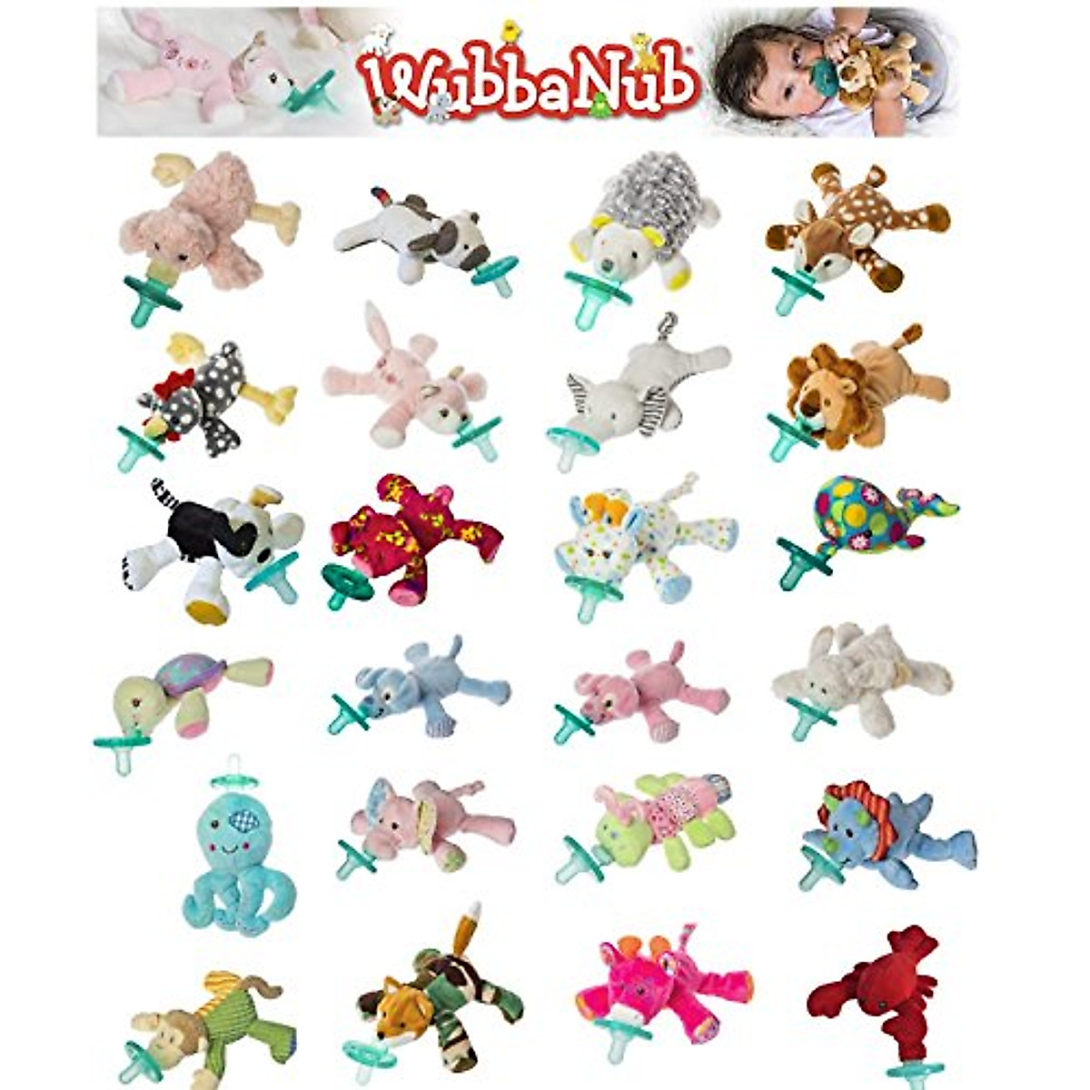 Mary Meyer WubbaNub Infant Pacifier, 6-Inches, Blush Putty Duck