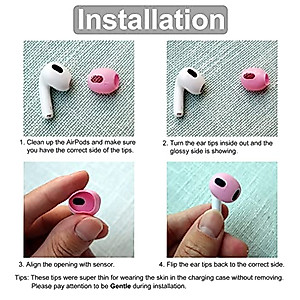 9 Pairs (Fit in Case) Ear Tips Compatible with AirPods 3rd, Replacement Ultra Thin Slim Silicone Eartips Earbuds Gel Cover Accessories Compatible with AirPods 3-3 White Multicolor