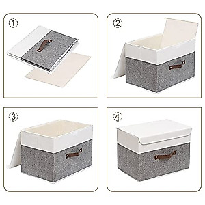 Yawinhe 2-Pack Large Storage Basket, Shelf Basket, Collapsible Storage Bin, Storage Baskets for Baby Clothes Toys Books Organizing