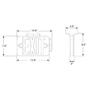 Progress Lighting PETPE-UR-30 LED Emergency Exit Sign