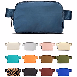 YOSHUYUKI Mini Crossbody Belt Bag - Waterproof Fanny Pack for Women, Fashionable Running Belt Pouch in Navy Blue