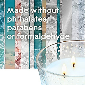 Glade Candle Sky & Sea Salt, Fragrance Candle Infused with Essential Oils, Air Freshener Candle, 3-Wick Candle, 6.8 Oz, 3 Count