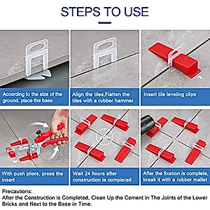 Tile Leveling Clips1/16 inch 2000pcs DIY Tiles Leveler Spacers 1.5mm Tile Tools Set Tile Leveling System for Professional Ceramic Stone Installation