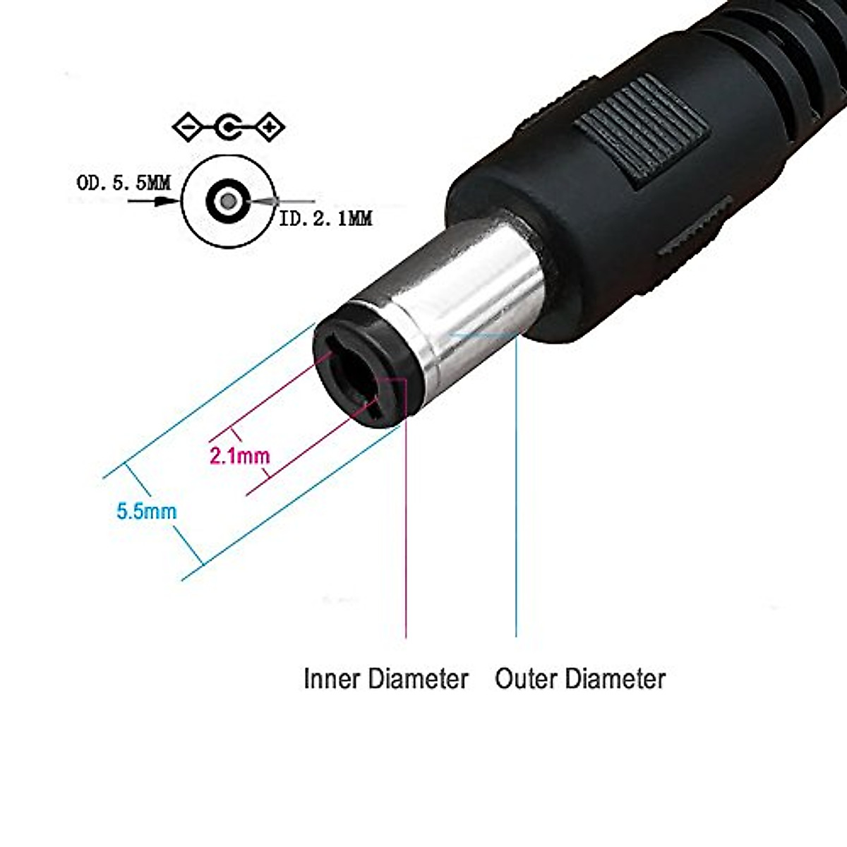 LONNKY 12V DC Extension Cord 33FT/10M,5.5mm x 2.1mm,Male to Female Power Cable,Black DC Extension Cable,Used for CCTV Security Cameras,LED Strip