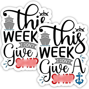 Riyiper 2 Pcs Cruise Door Magnets This Week I Don't Give a Cruise Door Magnet Funny Anchor Magnetic Cruise Door Decorations Fridge Decor for Carnival Cruise Refrigerator(Anchor, Anchor)