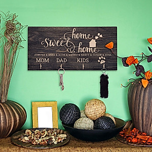 People People Personalized Wood Key Hanger for Wall | New Home Décor Gift for Wedding Housewarming | Customized Gifts for Couple Mr Mrs Key Ring Holder Hook | Key Rack | C01D05