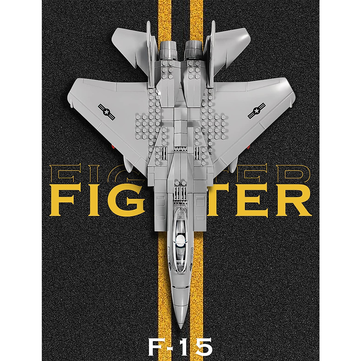 SEMKY Military F-15 Eagle Fighter Jet Air Force Building Block Set (262 Pieces) Toys Gifts for Military Fans and Kid