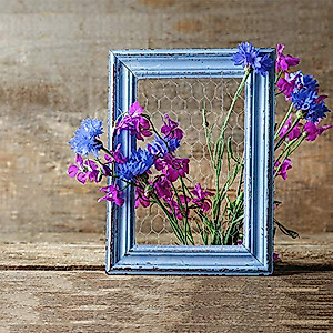 Aboofx Chicken Wire Fencing, 197 x 15.7 inch Floral Chicken Wire Net, Hexagonal Chicken Wire for Garden Poultry, with One Mini Cutting Pliers and 1 Pair Gloves